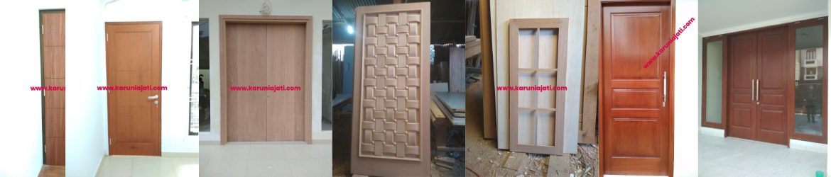 Pintu Kayu Merbau Full Solid Minimalis di Jakarta - PK Karunia Jati