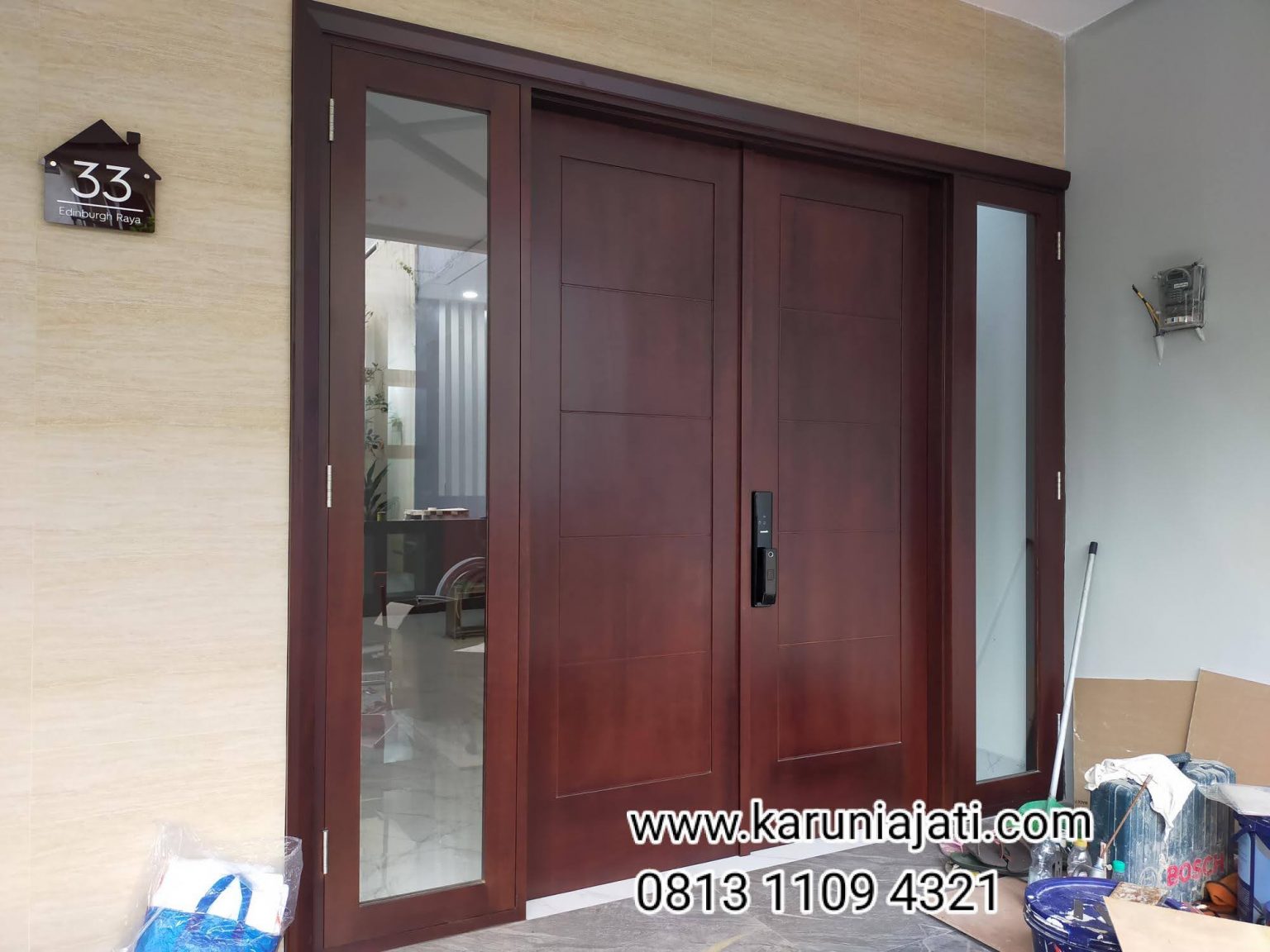 Kayu Merbau Pintu Utama Di Jakarta/Anti Rayap - PK Karunia Jati