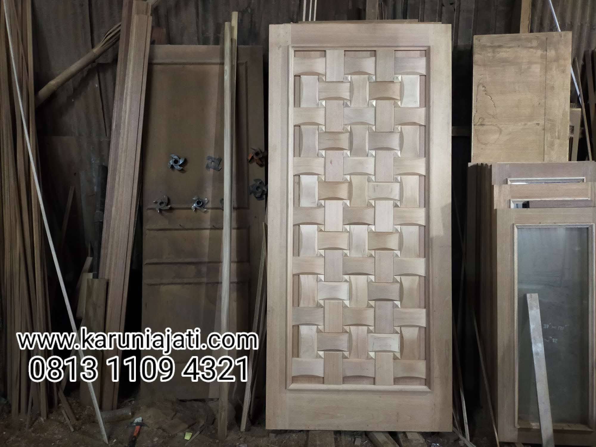 Pintu Kayu/Pintu Anyaman Klasik Dan Modern - PK Karunia Jati